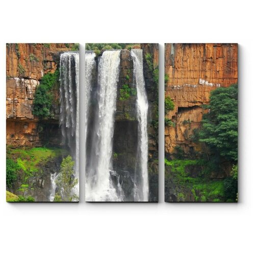 Модульная картина Потрясающий водопад, Мпуланга, Южная Африка80x57