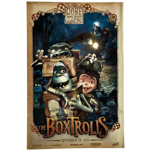 Плакат, постер на холсте The Boxtrolls/Семейка монстров/. Размер 60 х 84 см