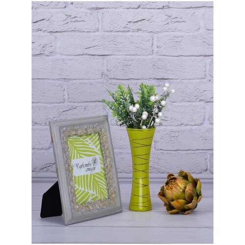 Интерьерная стеклянная ваза для цветов и сухоцветов, лимонный крем ваза, лимонный, талия 19см