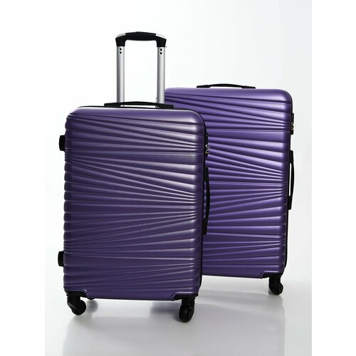 Комплект чемоданов Feybaul 31686, 2 шт., 90 л, размер S, фиолетовый