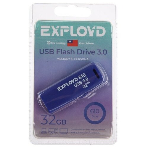 USB флэш-накопитель EXPLOYD EX-16GB-610-Blue USB 3.0