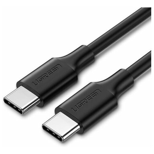 Кабель UGREEN US286 (50996) USB-C 2.0 Male To USB-C 2.0 Male 3A Data Cable. 0,5м. черный
