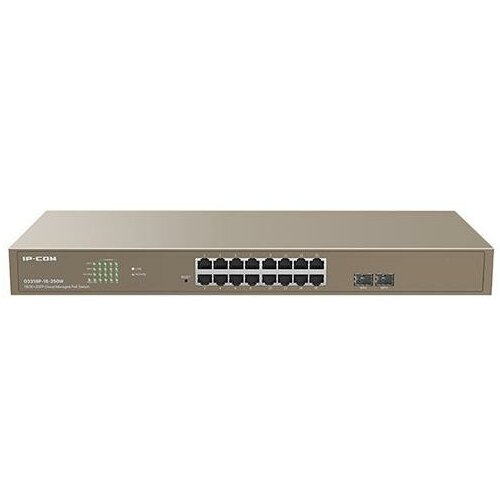 Коммутатор 16GE/2SFP POE MANAGED G3318P-16-250W IP-COM