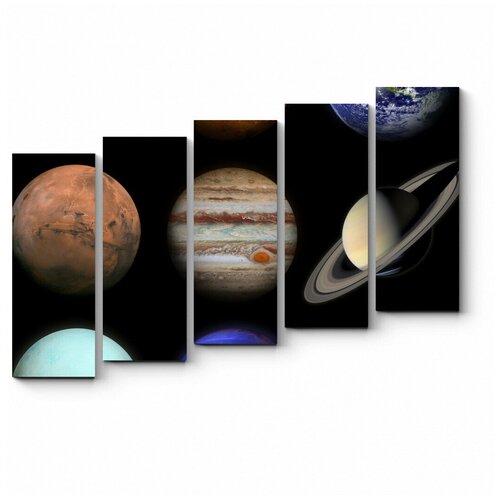 Модульная картина Планеты солнечной системы 200x140