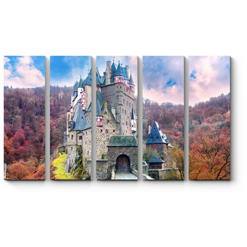 Модульная картина Сказочный замок в горах 120x72