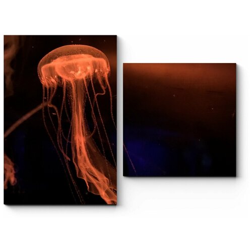 Модульная картина Красная-прекрасная медуза 100x75