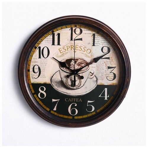 Часы настенные Espresso Caffea, d-35 см