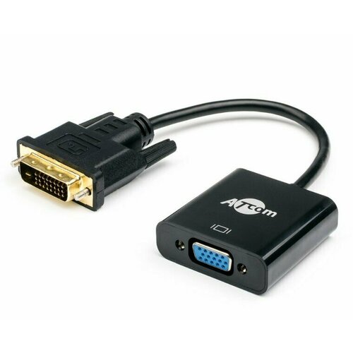 Переходник ATCOM (АТ9214) DVI-D - VGA (f) 0.1 m