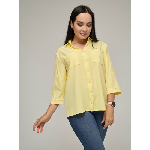 Блуза DiSORELLE, размер 52, желтый