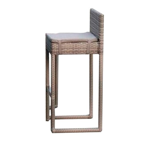 Плетеный барный стул Y390G-W78 Grey
