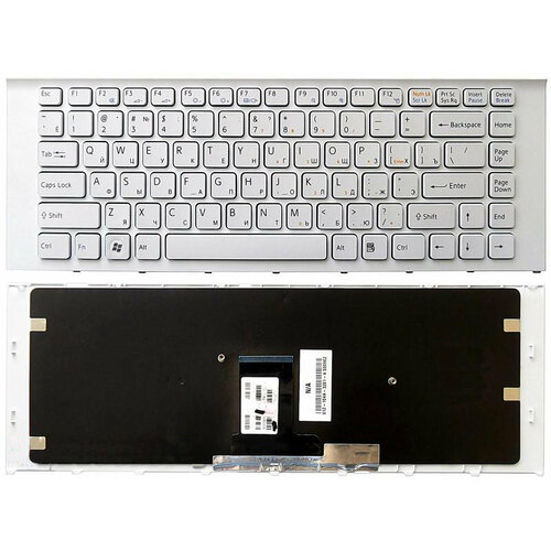 Клавиатура для ноутбука Sony Vaio VPCEA2HFX белая с рамкой