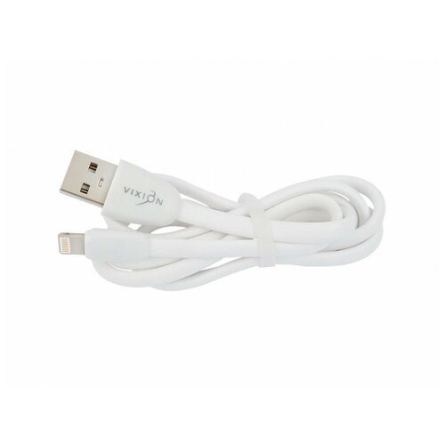 Кабель USB VIXION (K12) для iPhone Lightning 8 pin (1м) силиконовый (белый)