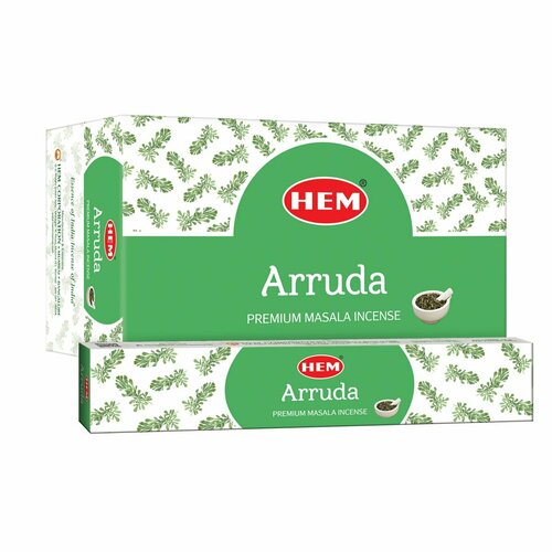ARRUDA Premium Masala Incense, Hem (арруда премиум масала благовония, палочки, Хем), уп. 15 г.