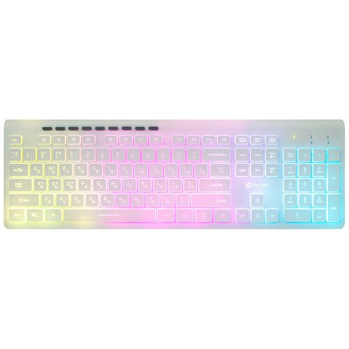 Клавиатура OKLICK 490ML белый, русская