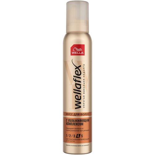 Wella мусс Wellaflex с увлажняющим комплексом, 200 мл, 243 г