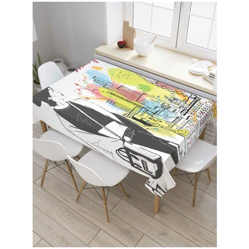 Скатерть прямоугольная JoyArty на кухонный стол "Уличная мода" из оксфорда, 120x145 см
