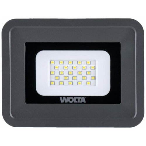 Светодиодный прожектор Wolta Светодиодный прожектор WOLTA WFLY-20W/06 20Вт 3000K IP65 1800лм серый 150x145/110x27 1/20