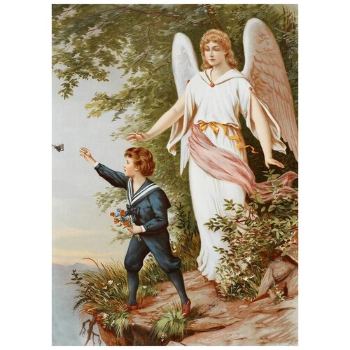Постер на холсте Ангел хранитель (Guardian Angel) №1 40см. x 55см.