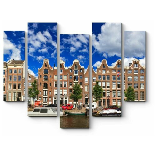 Модульная картина Отличный день для прогулки по каналам Амстердама 181x147