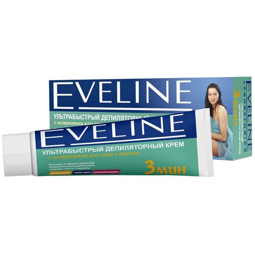 Eveline Cosmetics Ультрабыстрый депиляторный крем с алоэ вера 3 мин 100 мл 100 г