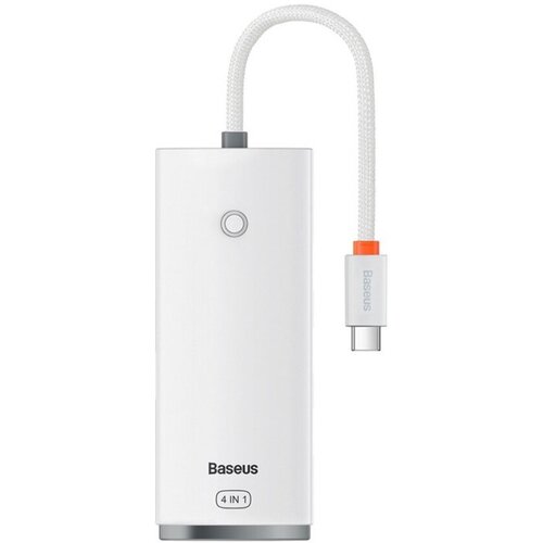 Хаб Baseus Lite Series 4-Port Type-C HUB Adapter (Type-C to USB 3.0x4 ) 25 см White (WKQX030302)