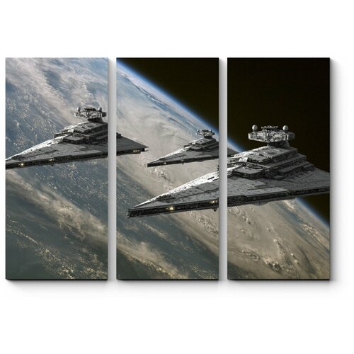 Модульная картина Межгалактические корабли 150x108