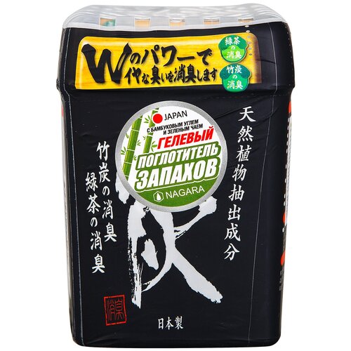 Nagara Поглотитель запаха NAGARA, гелевый, с бамбуковым углем и зелёным чаем, 320 г