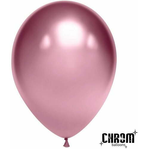 Шарики воздушные (10'/25 см) Розовый, хром, 50 шт. набор шаров на праздник