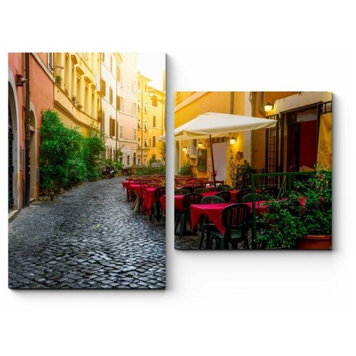 Модульная картина Уютное уличное кафе, Рим 60x45