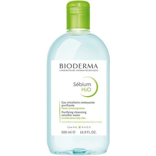 BIODERMA LABORATOIRE DERMATOLOGIQUE Себиум Н2О Мицеллярная вода, 500 мл