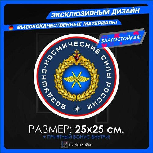 Военные наклейки Воздушно-Космические силы России 25х25см