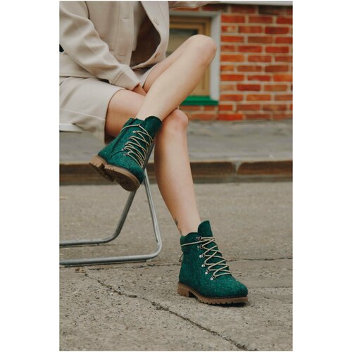 Ботинки  MAREVO, размер 39, зеленый
