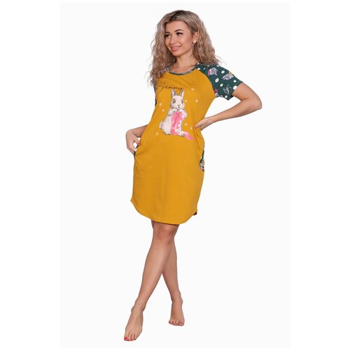 Платье  Натали, размер 48, желтый