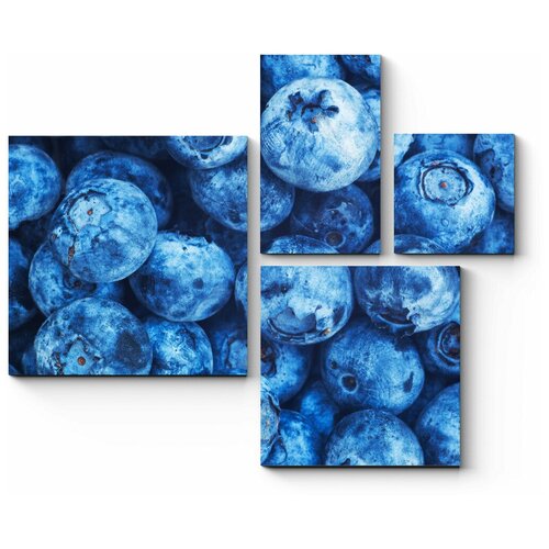 Модульная картина Голубика макро 142x118