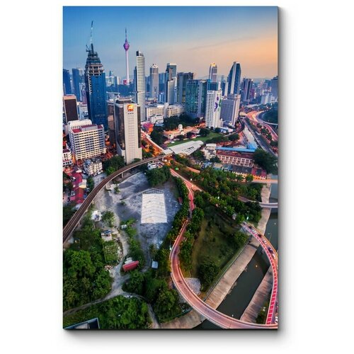 Модульная картина Сплетение дорог у Куала-Лумпур 70x105