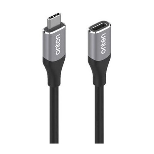 Кабель удлинитель Type-C USB (M) - Type-C USB (F) Onten OTN-9106 0.2м серый