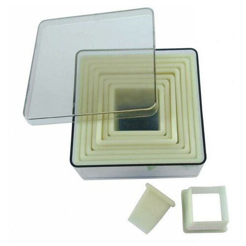 Резак для теста De Buyer набор Квадрат 7 шт 1,8-9,5см h 3.5см, материал пластик