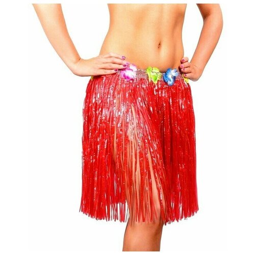 Гавайская юбка, цвет красный 50 см 304476