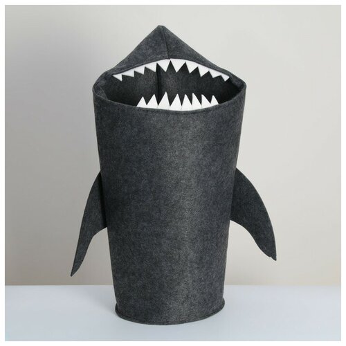 Корзина для хранения Eva Funny "Акула", 74х25,5х34,5 см, цвет тёмно-серый