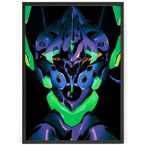 Постер на стену Евангелион (Neon Genesis Evangelion) Unit-01 50 x 40 см в тубусе