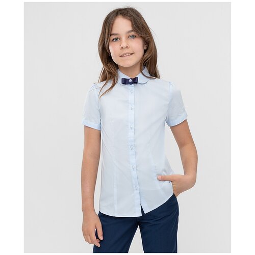 Школьная блуза Button Blue, размер 152, голубой