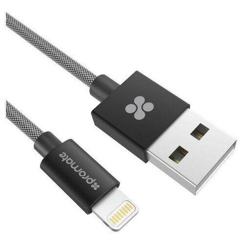 Кабель Lightning (m) - USB(m) Promate, 2м, linkMate-LTF2, черный