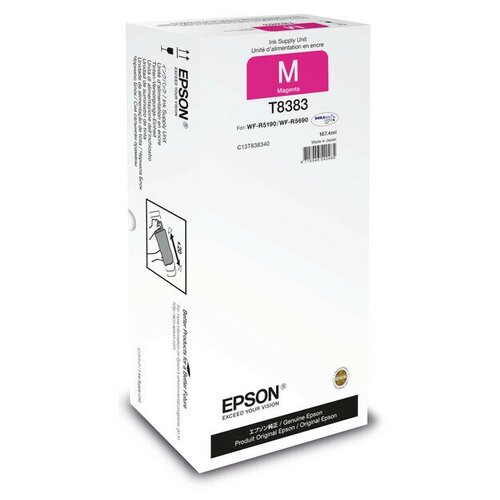 Картридж Epson T8383 - C13T838340 струйный картридж Epson (C13T838340) 20 000 стр, пурпурный