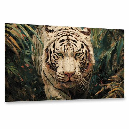 Интерьерная картина 100х60 "Белый тигр"
