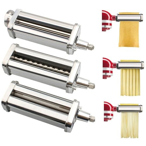 Набор насадок Artisan ножи роликовые для раскатки теста и нарезки спагетти, феттучини (3 шт)