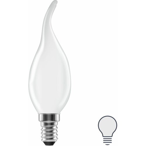 Лампа светодиодная Lexman E14 220-240 В 6 Вт свеча на ветру матовая 750 лм нейтральный белый свет