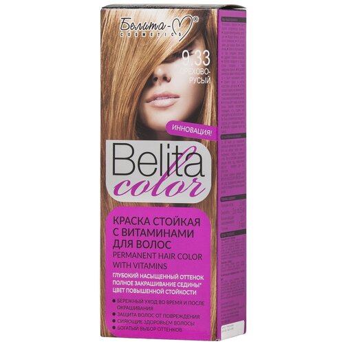 Белита-М Belita Color Стойкая краска для волос, 9.33 орехово-русый, 60 мл