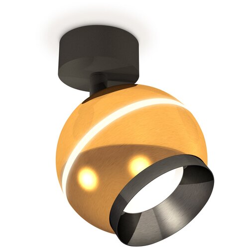 Комплект поворотного светильника с дополнительной подсветкой XM1105001 PYG/SBK/PBK золото желтое полированное/черный песок/черный полированный MR16 GU5.3 LED 3W
