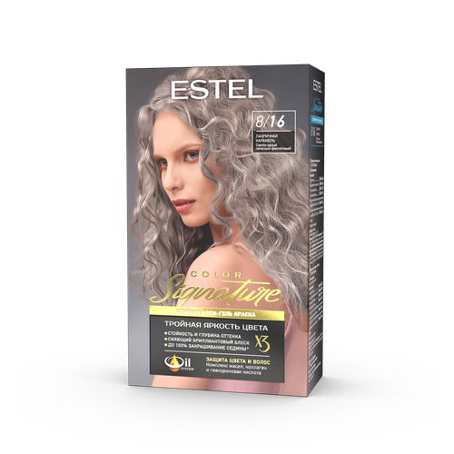 ESTEL COLOR Signature Стойкая крем-гель краска для волос, 8/16 Лакричная карамель