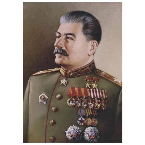 Постер на холсте Иосиф Сталин официальный портрет 50см. x 71см.